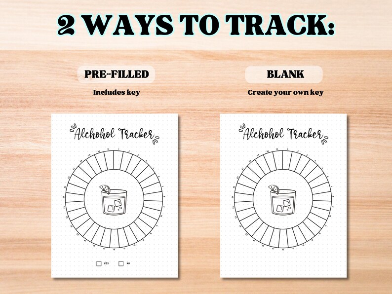 Alcohol Tracker, Printable Bullet Journal Page, Drinking Tracker ...
