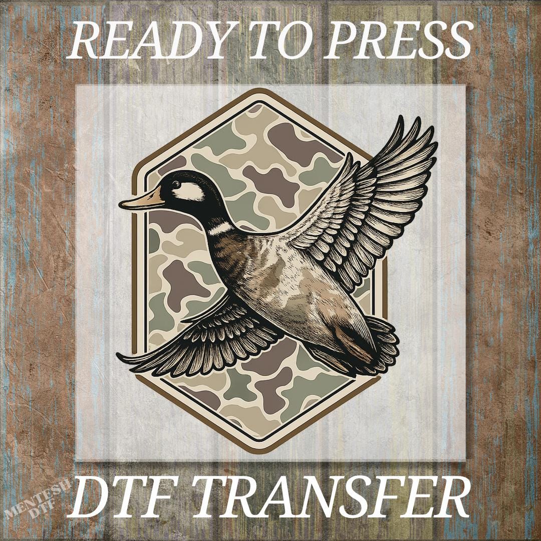 Mallard DTF Transfer, Camo Duck Hunting Ready to Press - Etsy