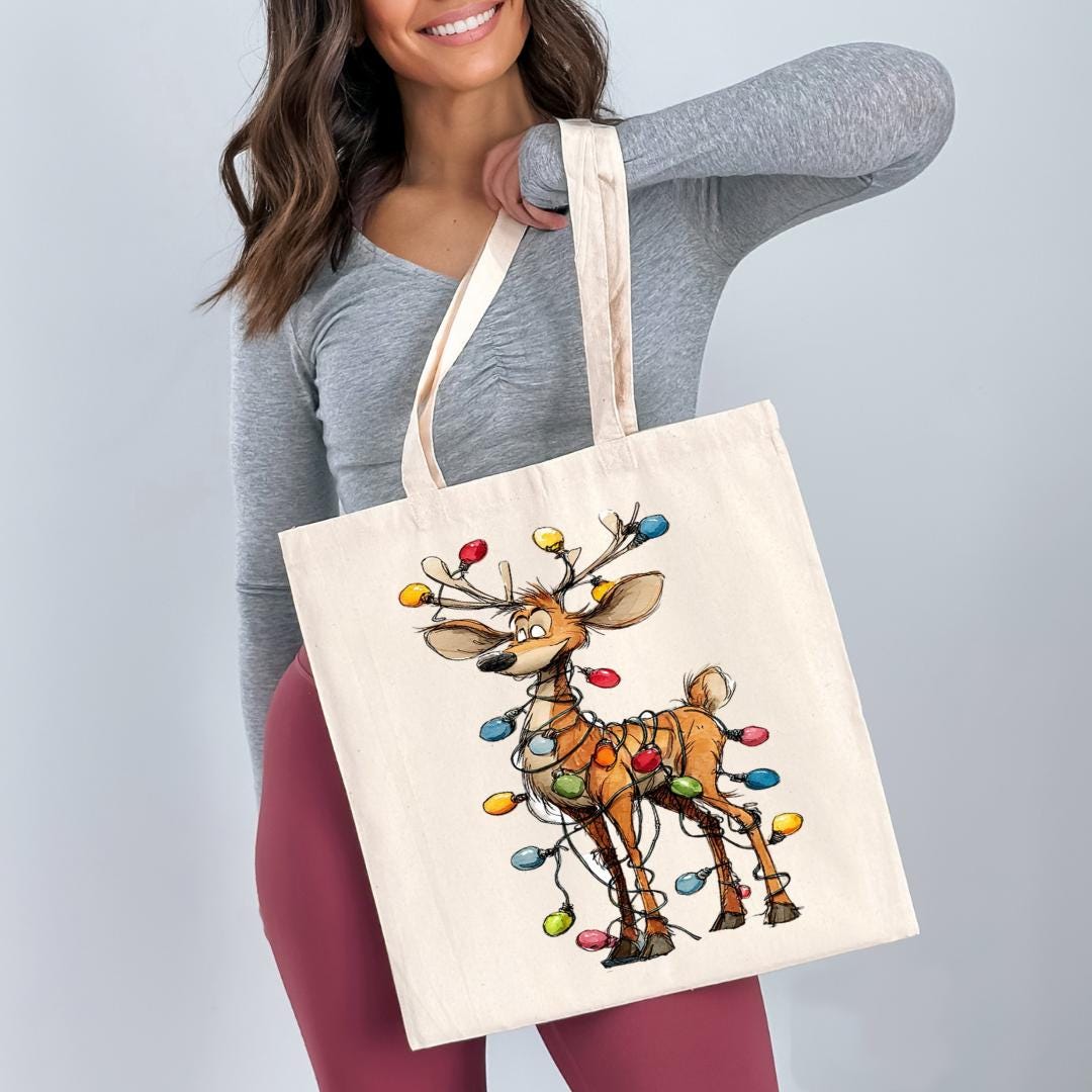 Funny Reindeer DTF Transfer, Ready to Press Boho Christmas Design - Etsy