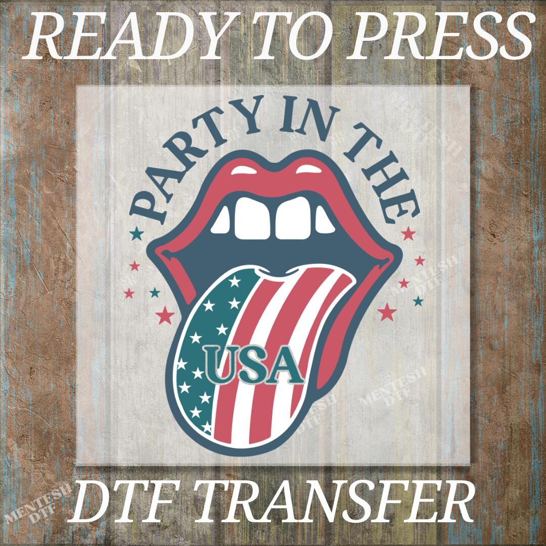 Party in the USA 4th of July DTF Transfers, Party in the USA Heat ...