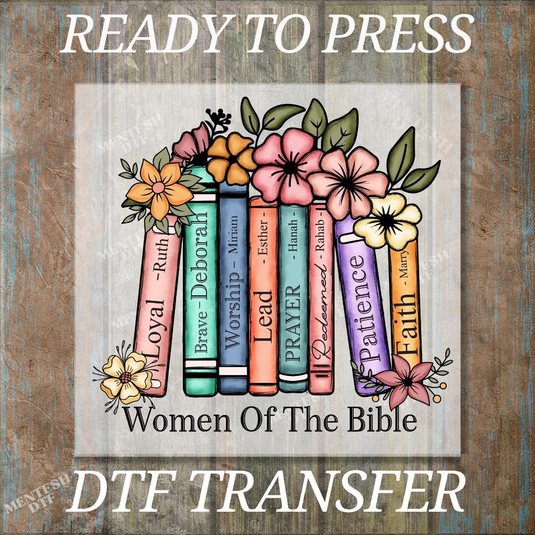 Floral Women of the Bible DTF Transfer, Ready to Press Christian Faith ...