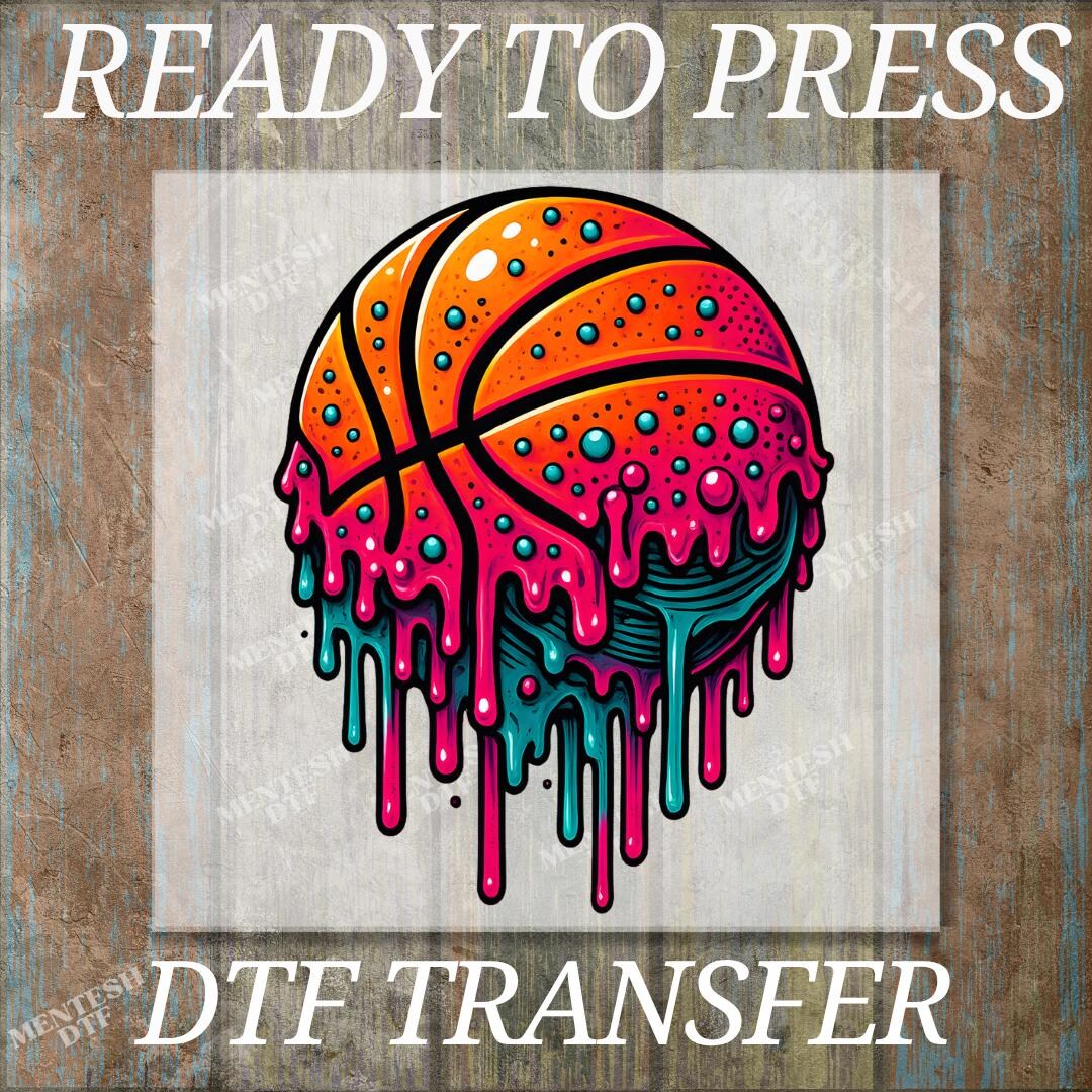 Basketball Ice Cream DTF Transfer, Youth Sport Team Print, Drippy ...