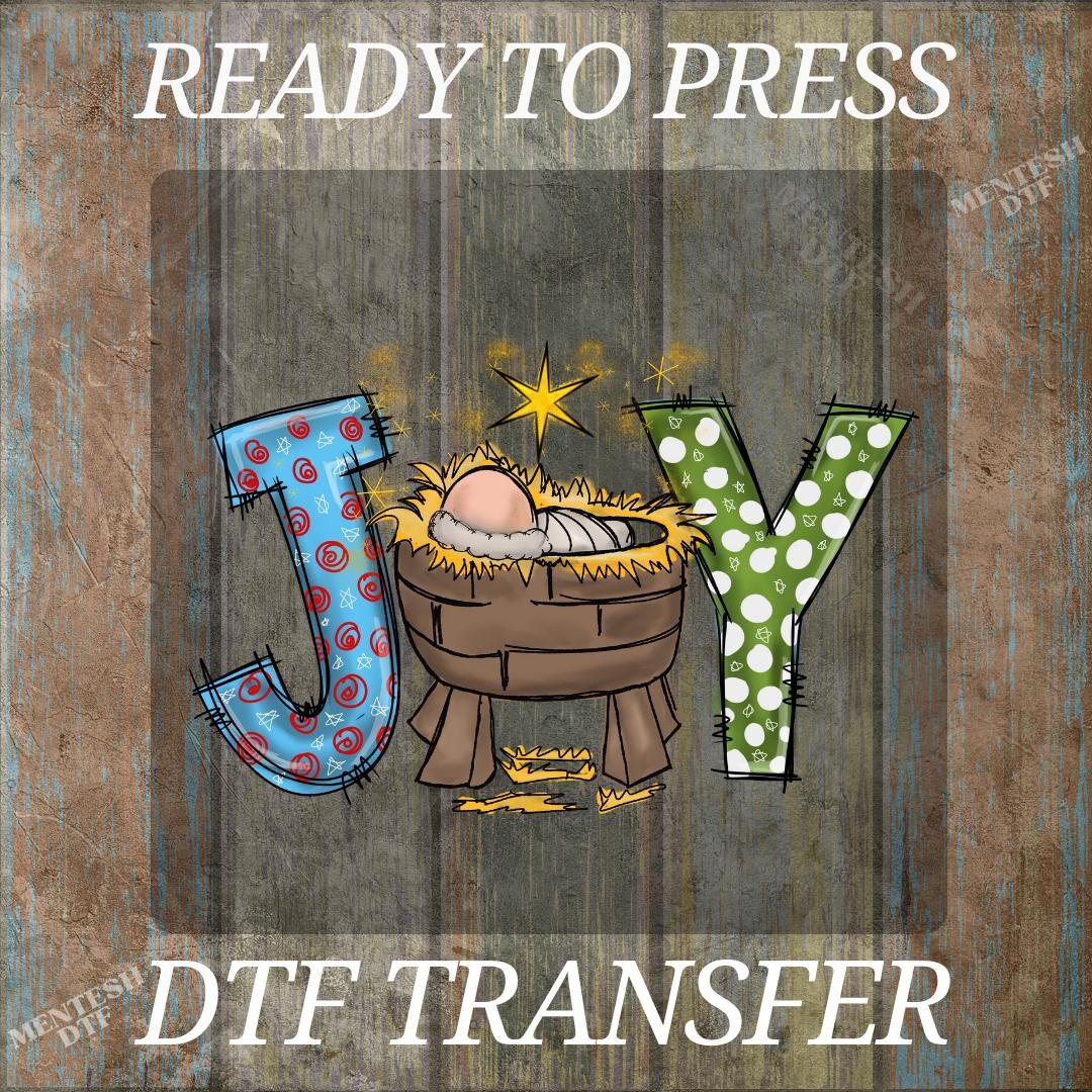 Joy Jesus DTF Transfer, Ready to Press Trendy Christmas Faith Heat ...