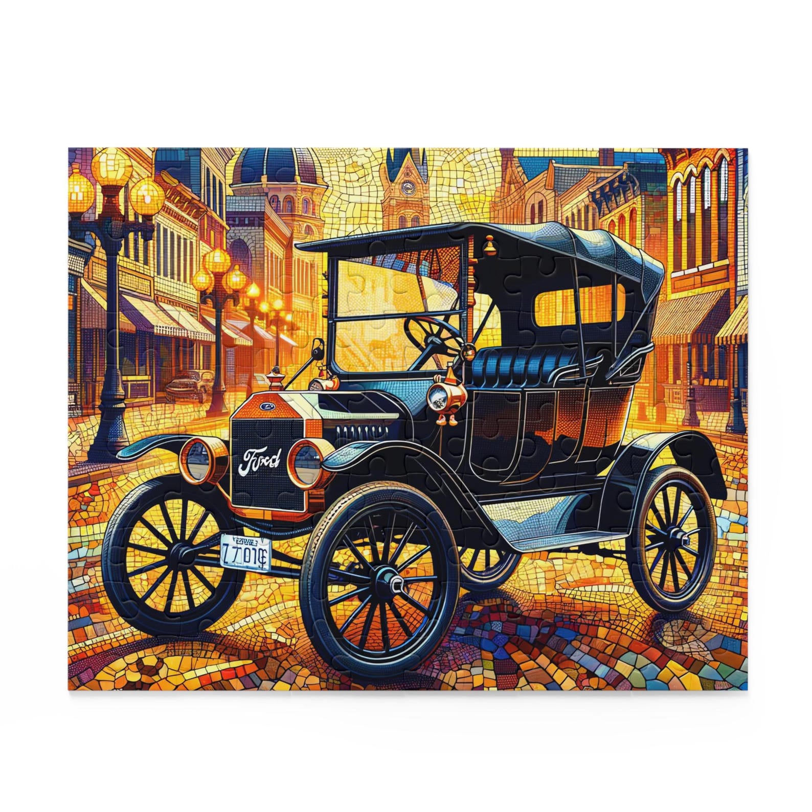 Ford Model T Car Jigsaw Puzzle | Vintage Old School Car Puzzle, Fun ...
