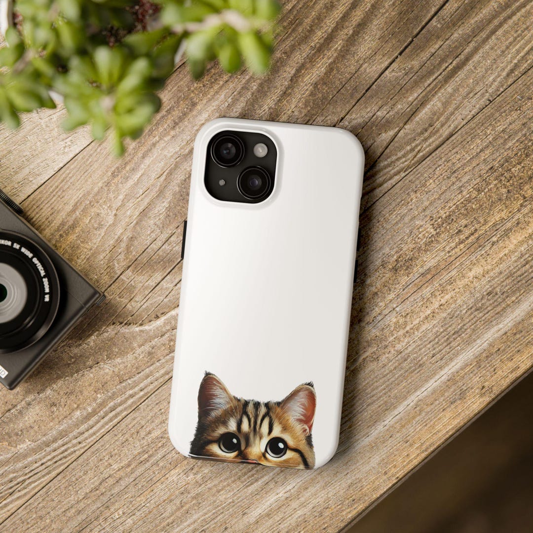 Peeking Tabby Cat Phone Case | Cute Cat Lover Gift | Soft Phone Cover ...