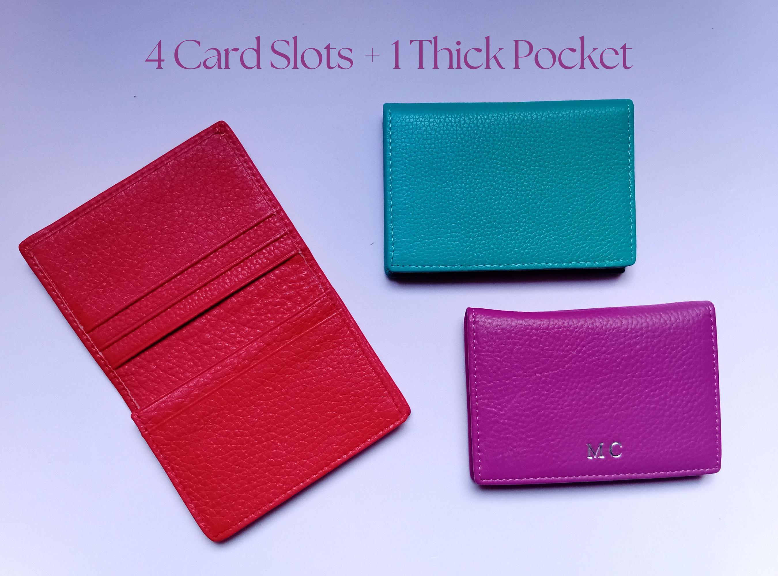 Custom Card Wallet Women, Real Leather Cardholder, Woman Card Holder ...