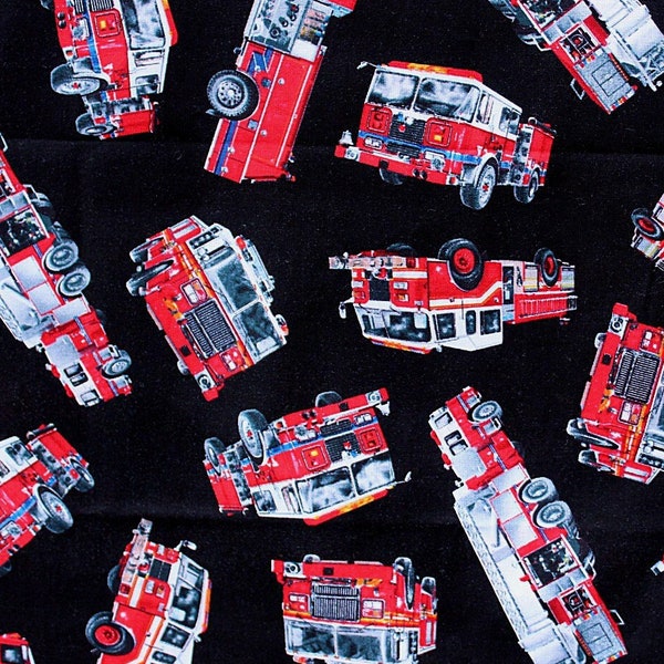 Firetruck Fabric - Etsy