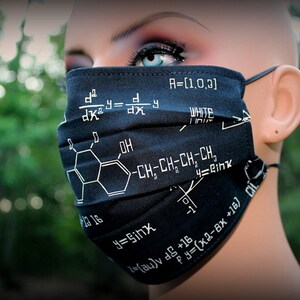 Cloth Face Mask, Physics Mask, Science Mask, Science Geek Mask, Fabric ...