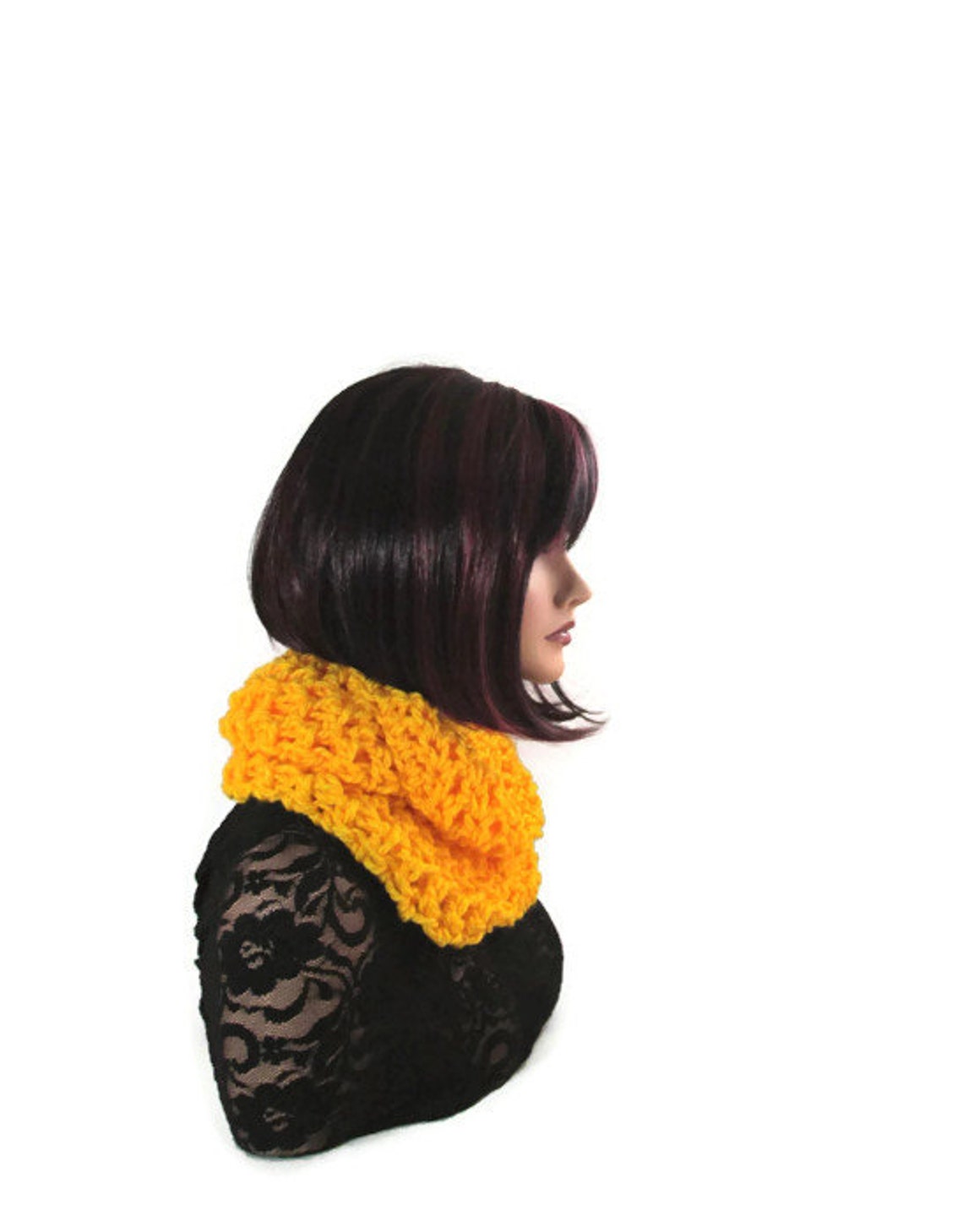 Yellow Cowl, Gold Scarf, Yellow Infinity Scarf, Men Scarf, Citrine ...
