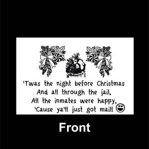 Inmate Christmas, Prison Christmas, Prison Greeting Card, Humorous Card ...