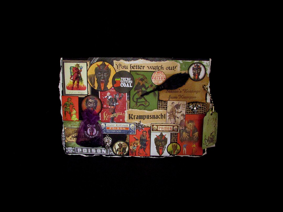 Gruss Vom Krampus, Krampus Christmas, Merry Krampus Card, Christmas ...
