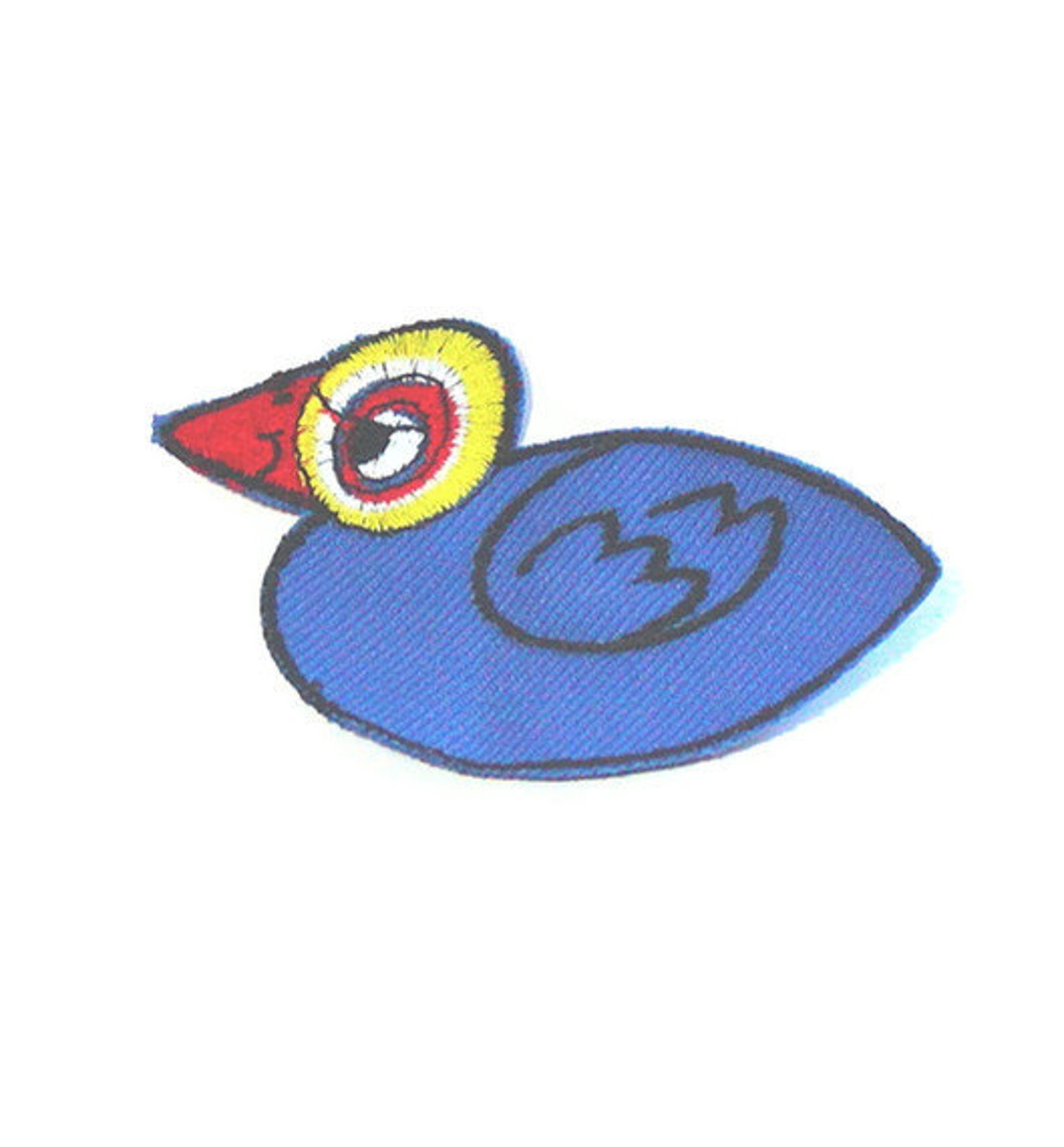 Duck Applique Blue Duck Patch Blue Bird Patch Cartoon Bird - Etsy