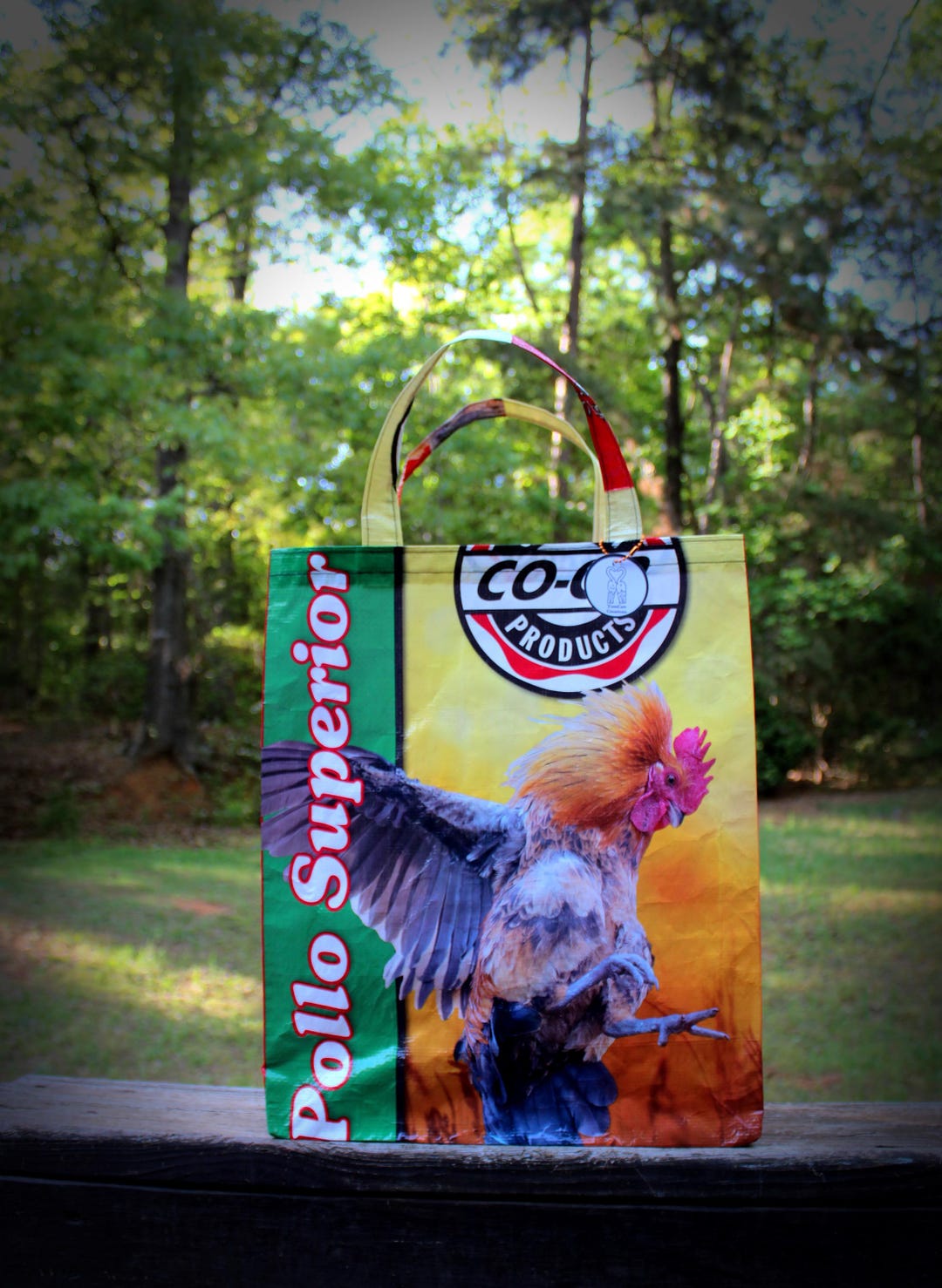 Rooster Tote Bag, Rooster Tote, Feedsack Tote, Chicken Feed Bag ...