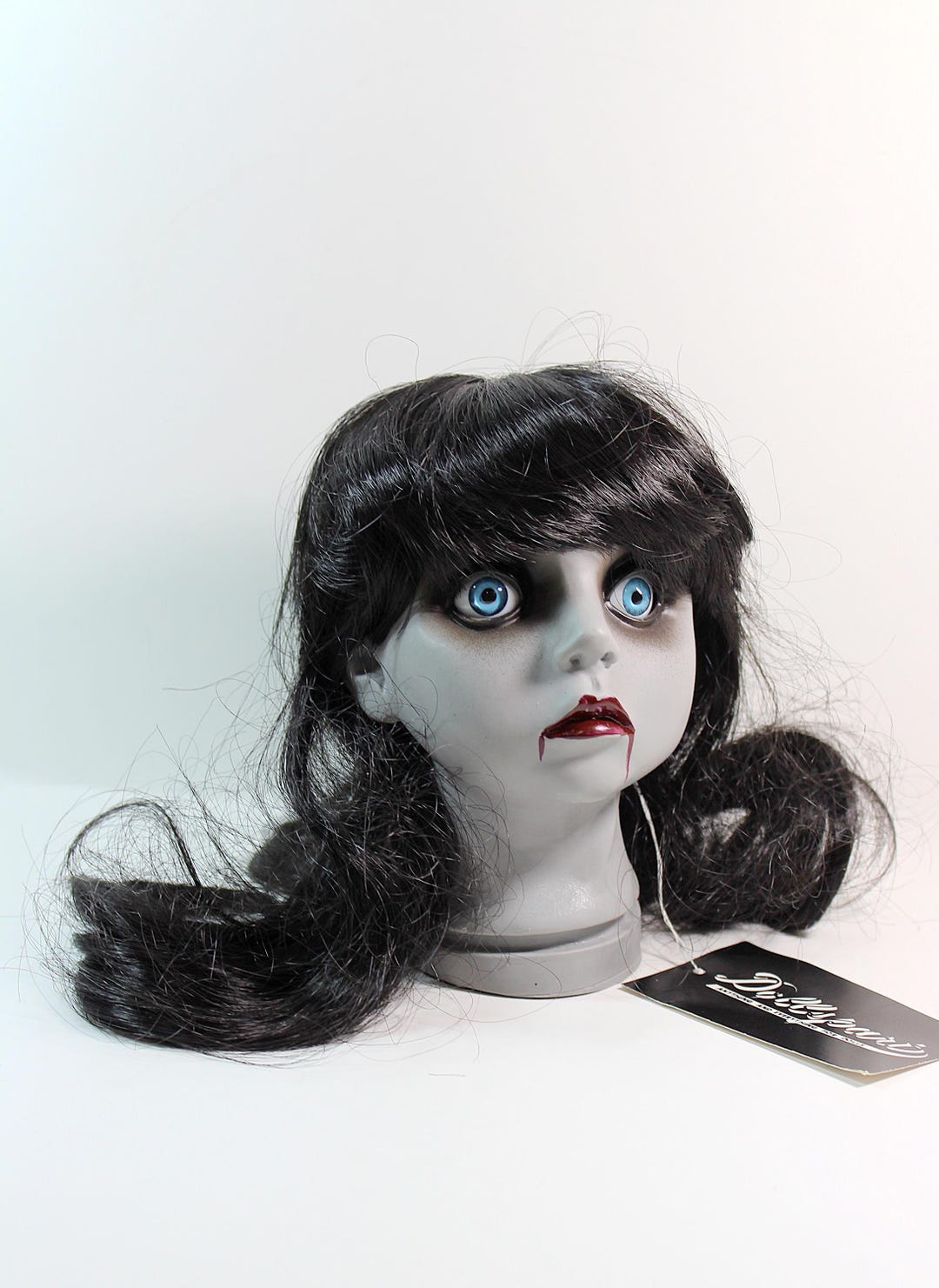 Long Black Wig, Gothic Doll Wig, Long Doll Wig, Black Wig Bangs ...