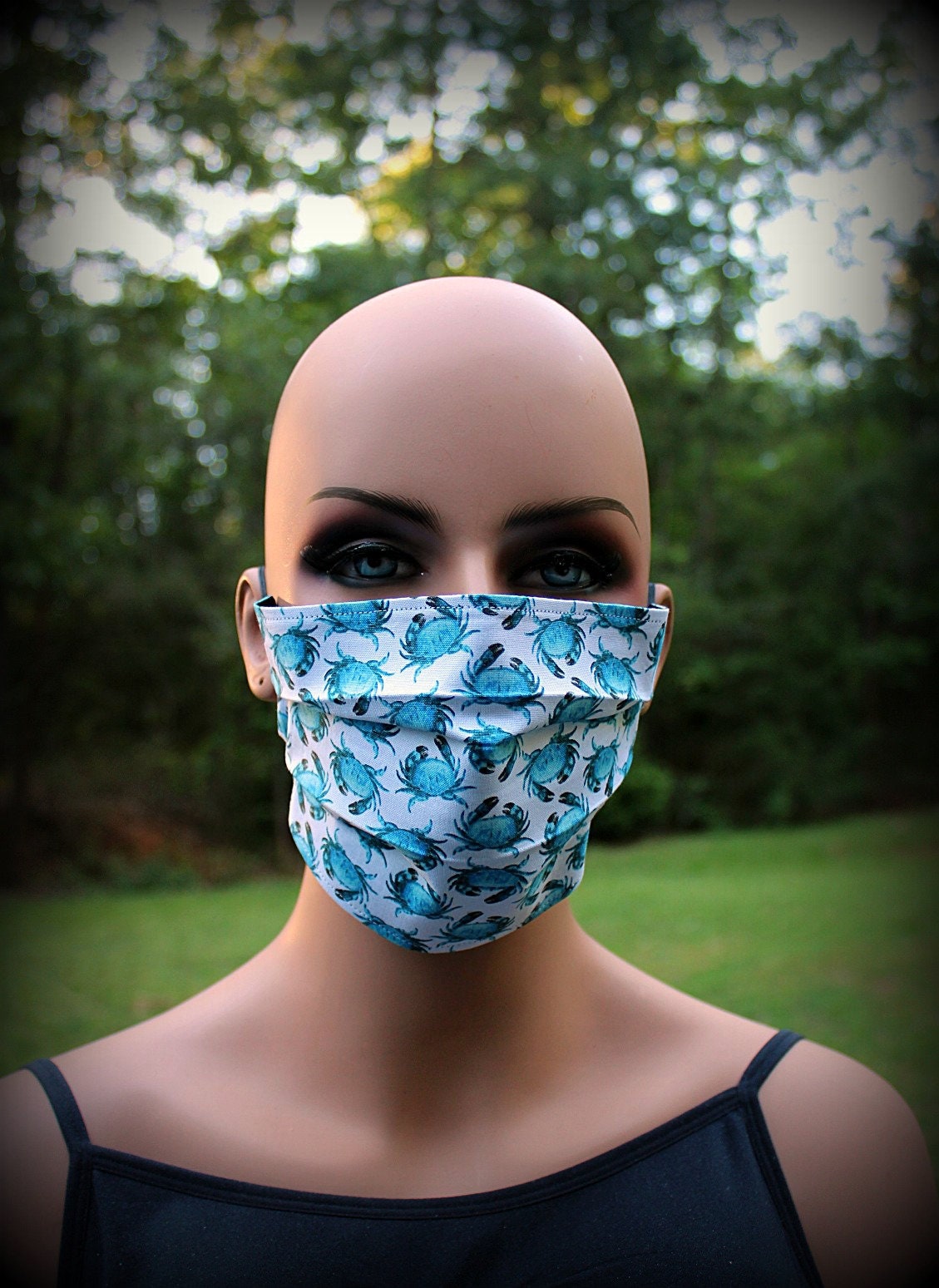 Fabric Face Mask Blue Crab Mask Crab Mask Maryland Crab | Etsy