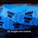 Blue Raffle Tickets, Raffle Tickets, 25 Tickets, Scrapbook Supply, Door ...