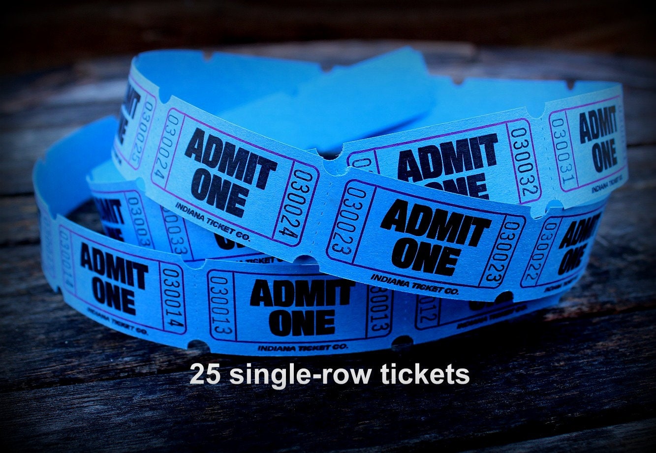 Blue Raffle Tickets Raffle Tickets 25 Tickets Scrapbook - Etsy Australia