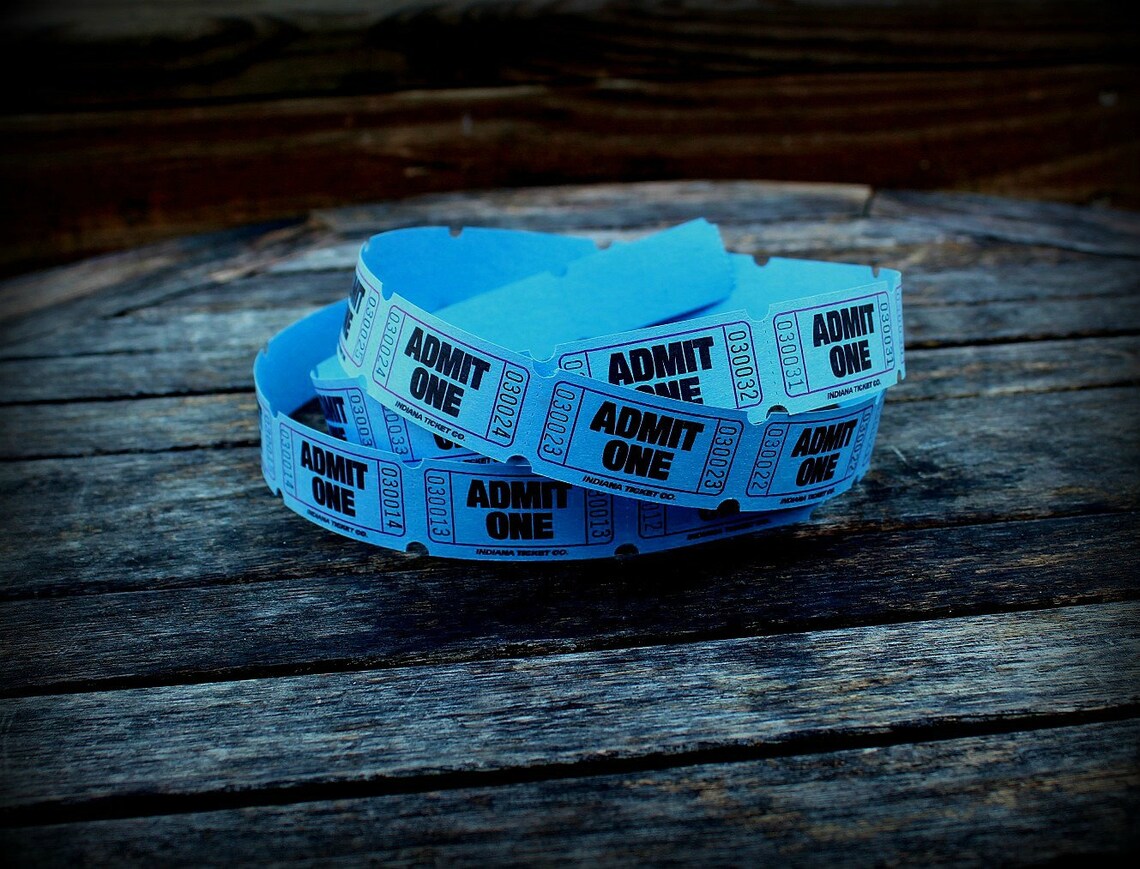 Blue Raffle Tickets Raffle Tickets 25 Tickets Scrapbook | Etsy