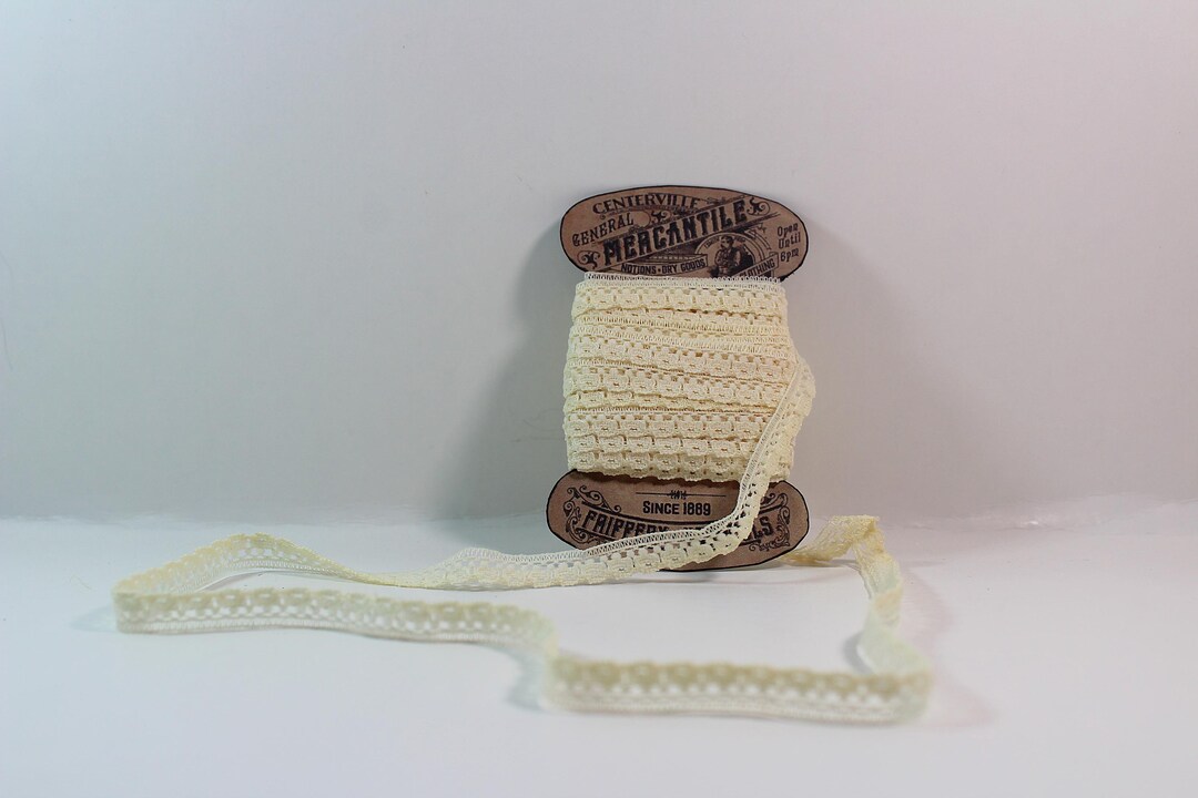 Lace Ivory Trim, Narrow Trim, 3 Eights in Wide, 5 and Half Yards ...