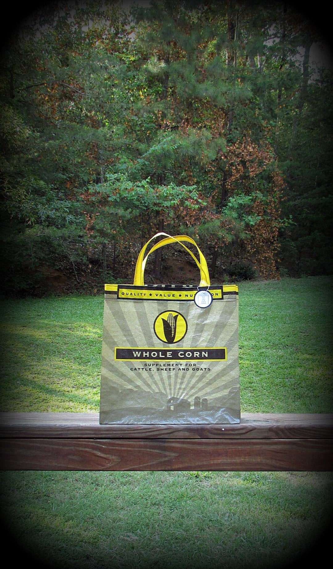 Market Tote, Feed Sack Bag, Feedsack Tote, Recycled Feedsack, Feed Tote ...