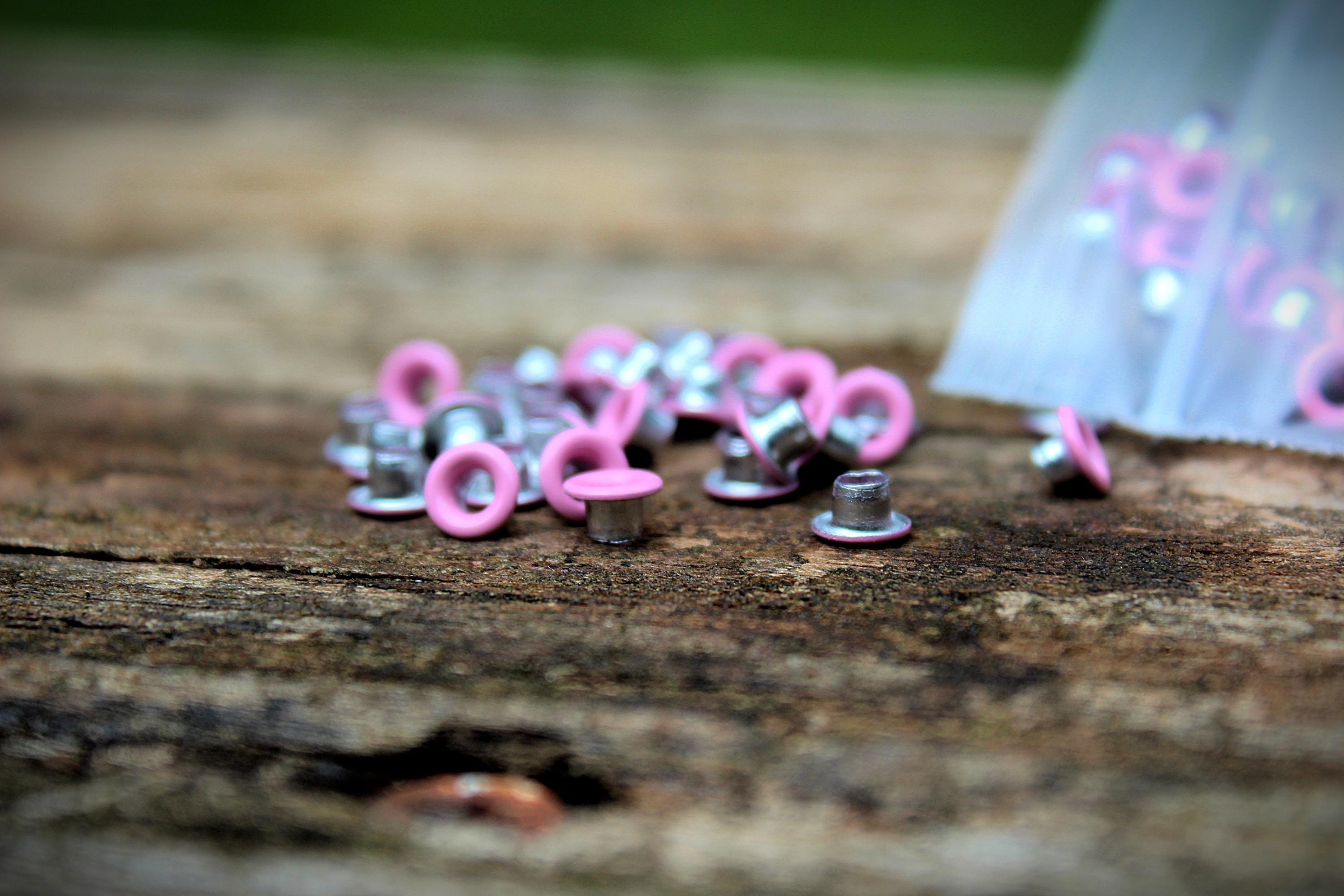 Pink Eyelets, 1/8 Inch, Pink Grommets, Scrapbooking, Valentines, 200 ...