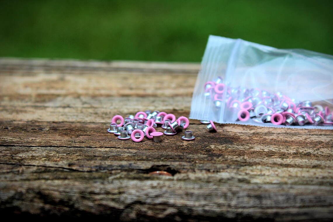 Pink Eyelets, 1/8 Inch, Pink Grommets, Scrapbooking, Valentines, 200 ...
