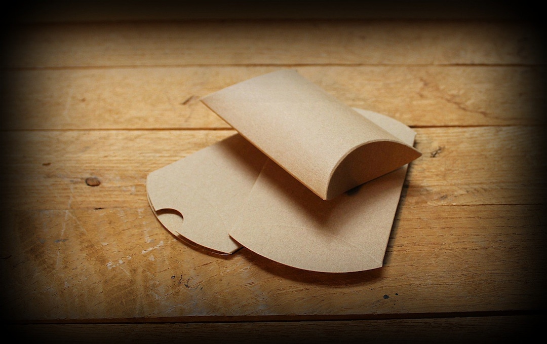 Small Pillow Boxes, Small Boxes, Kraft Pillow Boxes, Lot of 25 Boxes, 3 ...