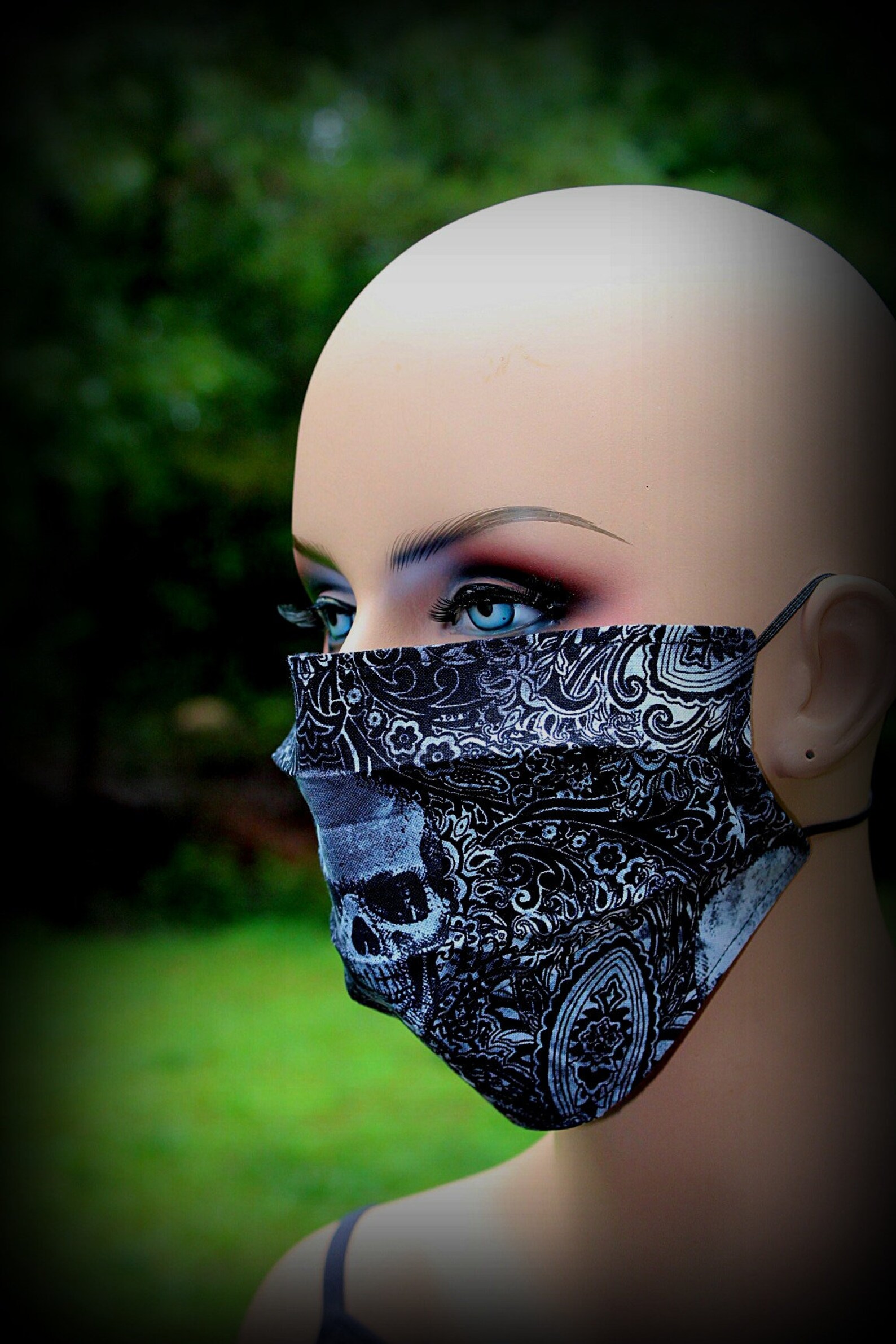 Fabric Face Mask Filigree Skull Skull Mask Single Skull - Etsy