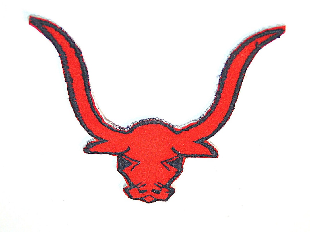 Red Bull Applique, Red Bull Patch, Red Bull, Cartoon Bull, Embroidered ...