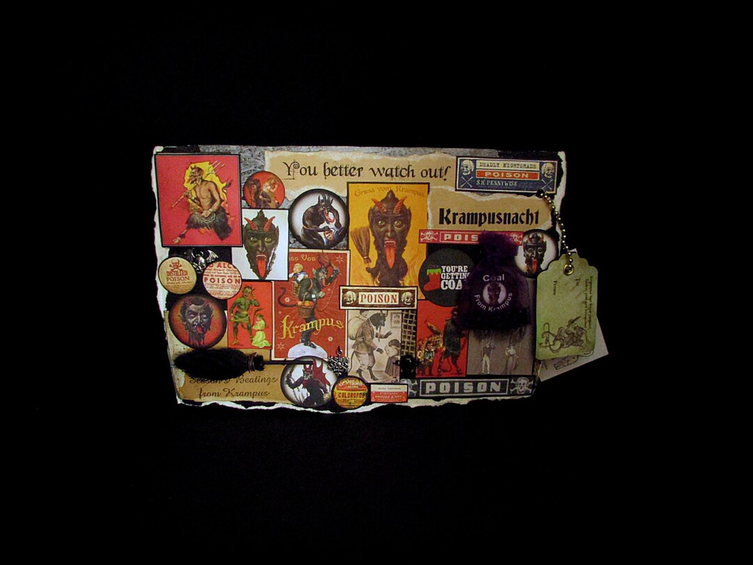 Krampus Christmas, Merry Krampus Card, Krampus Card, 76, Christmas Card ...