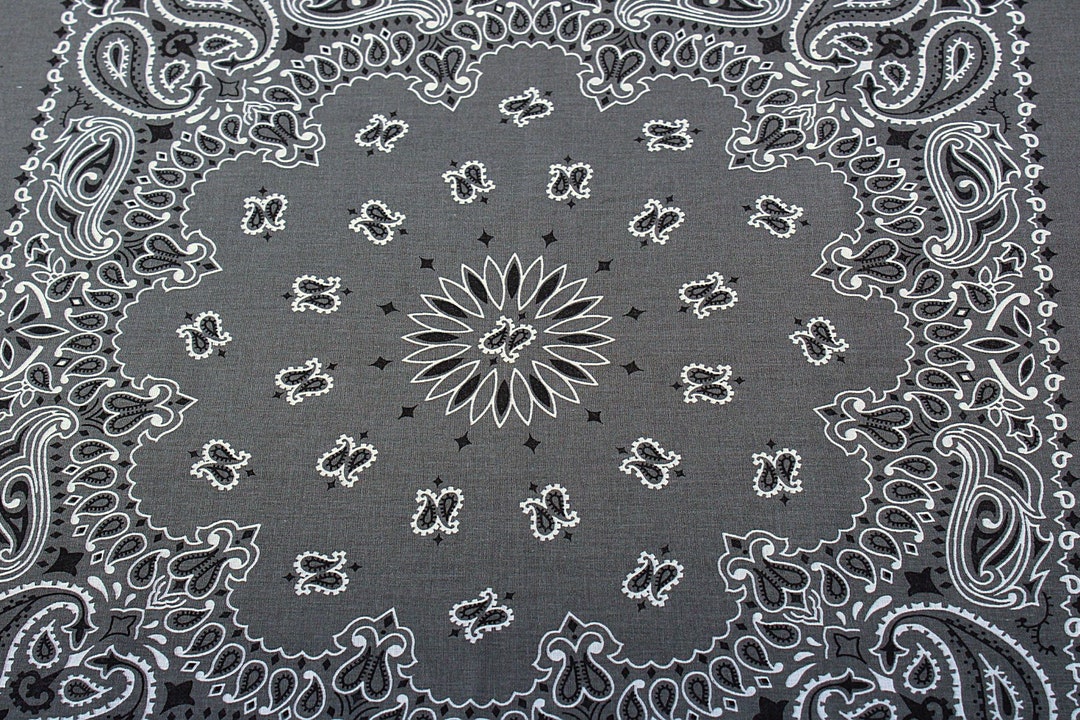 Gray Bandana, Bandana Scarf, 21 in X 21 In, Have A Hank, Charcoal Gray ...