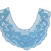 Turquoise Lace, Neckline Lace, Collar Front Lace, Blue Lace ...