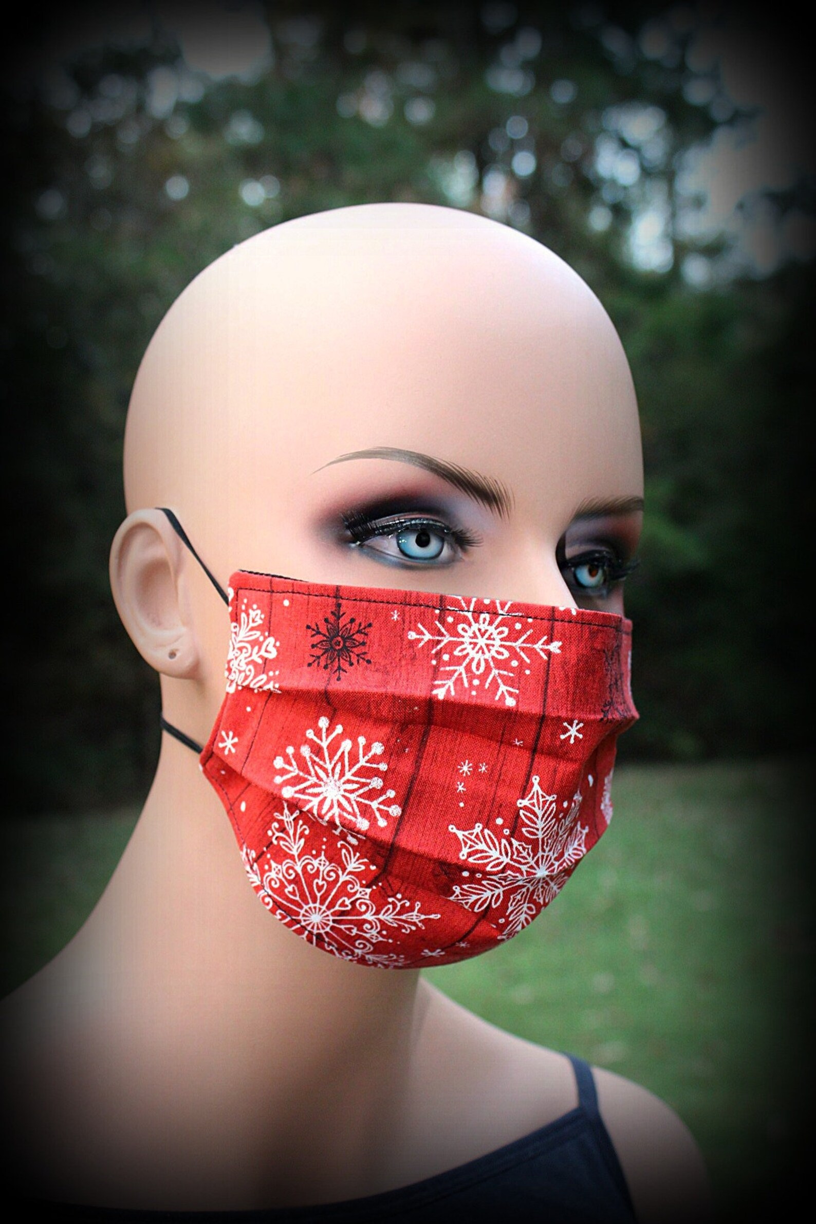 Fabric Face Mask Christmas Snow Mask Snowflake Mask | Etsy