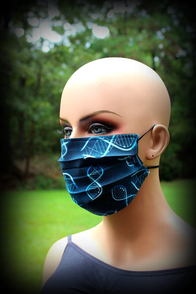 Cloth Face Mask DNA Mask Double Helix Mask Biochemistry | Etsy