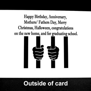 Funny Prison Card, Prison Greeting Card, Convict Card, Prison Humor ...