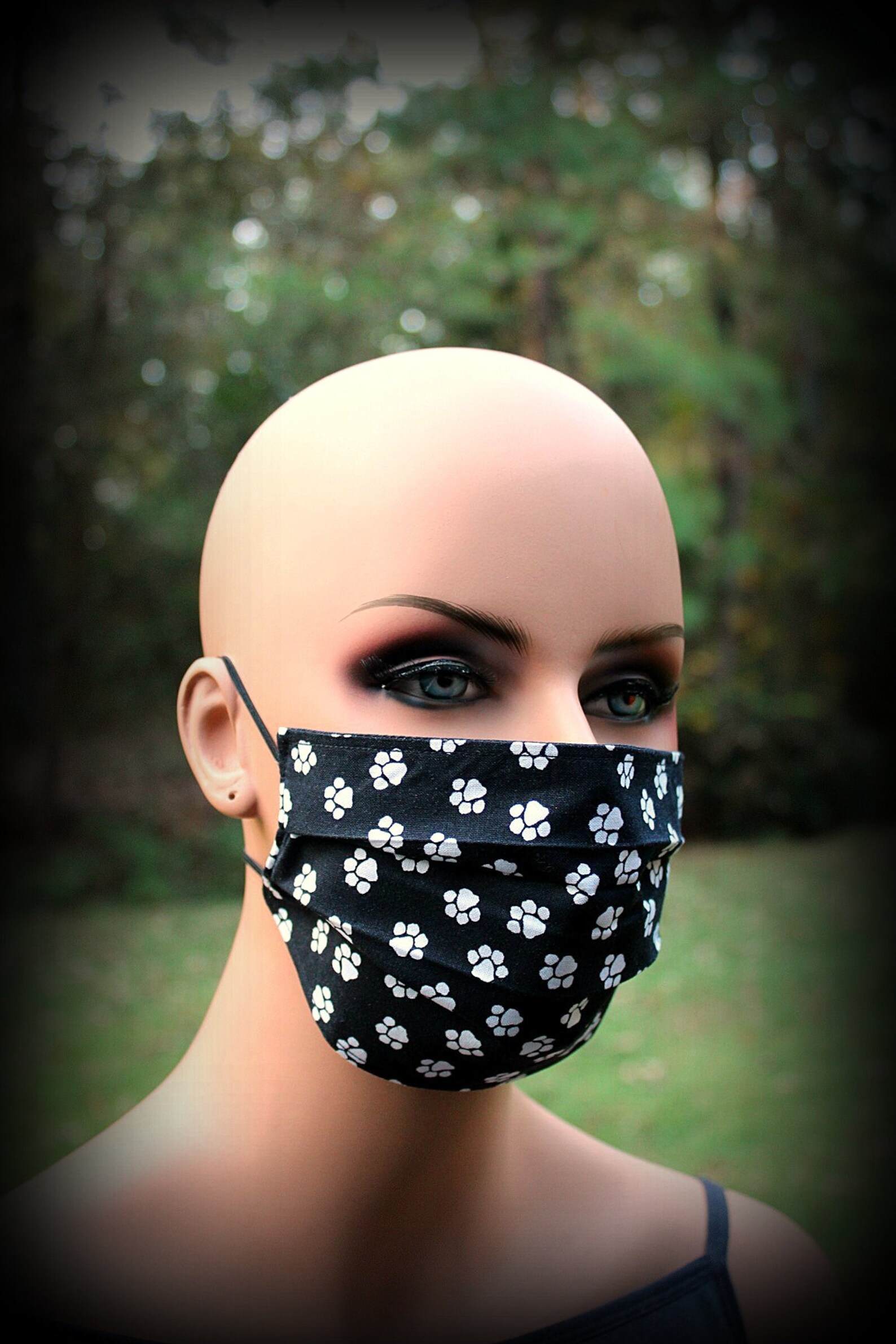 Fabric Face Mask Animal Paw Print Paw Print Mask Animal | Etsy