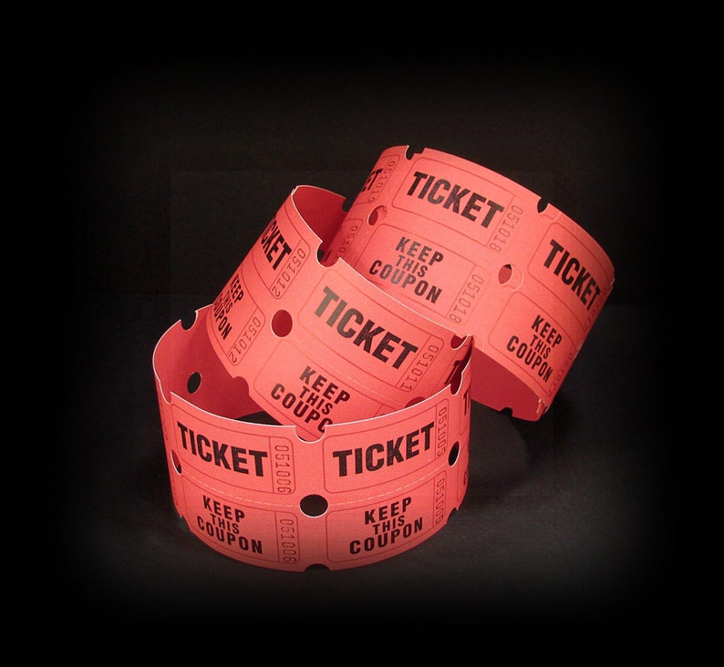 Raffle Tickets 25 Tickets Red Raffle Tickets Scrapbook - Etsy