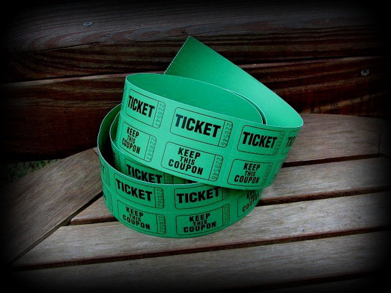 Green Raffle Tickets Raffle Tickets 25 Tickets Scrapbook - Etsy