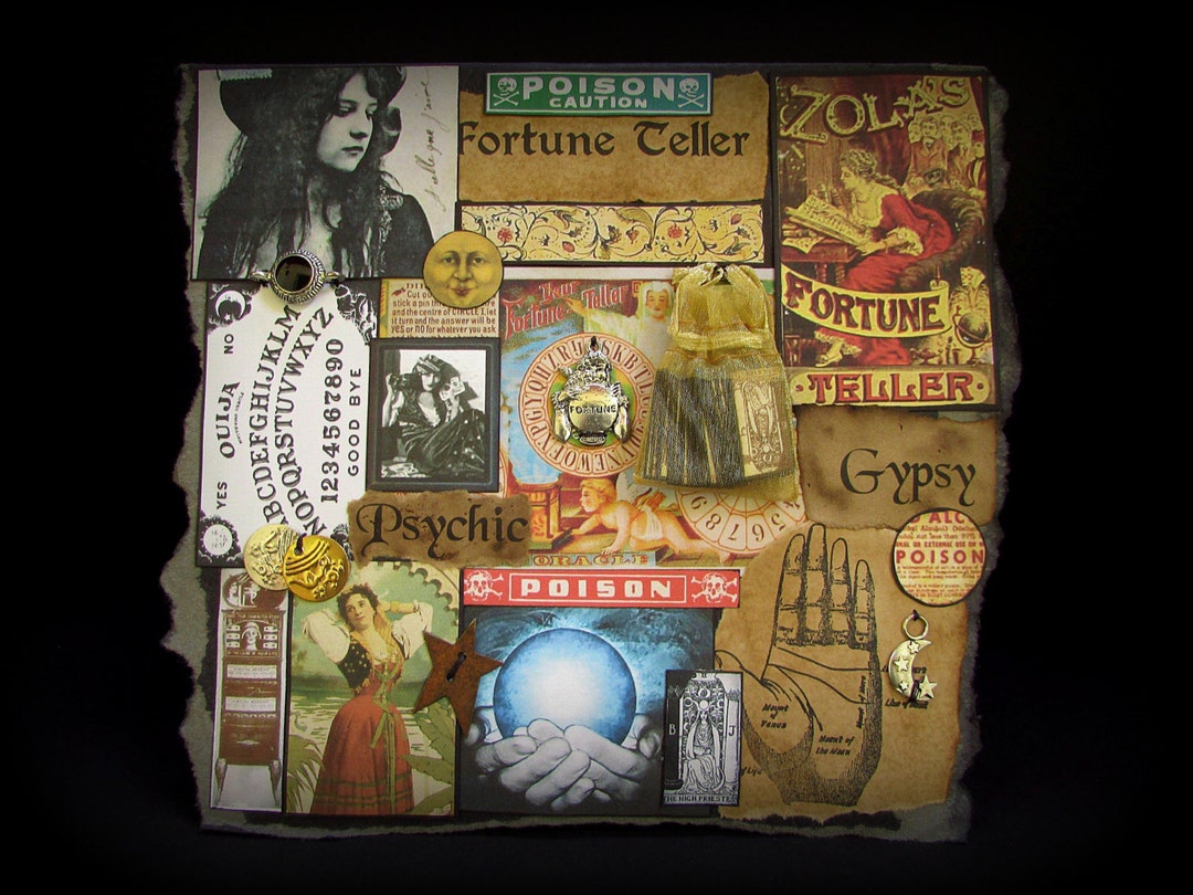 Fortune Teller Card, Gypsy Note Card, Gypsy Greeting Card, Halloween ...