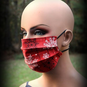Fabric Face Mask Christmas Snow Mask Snowflake Mask - Etsy