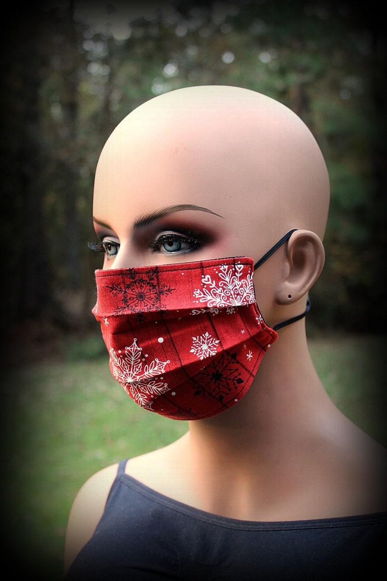 Fabric Face Mask Christmas Snow Mask Snowflake Mask | Etsy