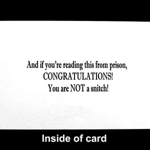 Prison Humor Card, Funny Prison Card, Prison Greeting Card, Convict ...