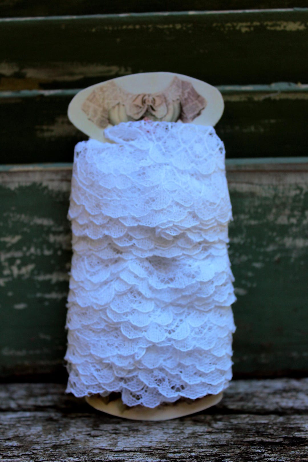 White Lace, White Trim, 2 Yards 20 Inches, White Gathered Trim, Over 1 ...