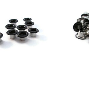 Black Eyelets, 1/8 Inch, 200 Eyelets, Black, Scrapbooking, Round Metal ...