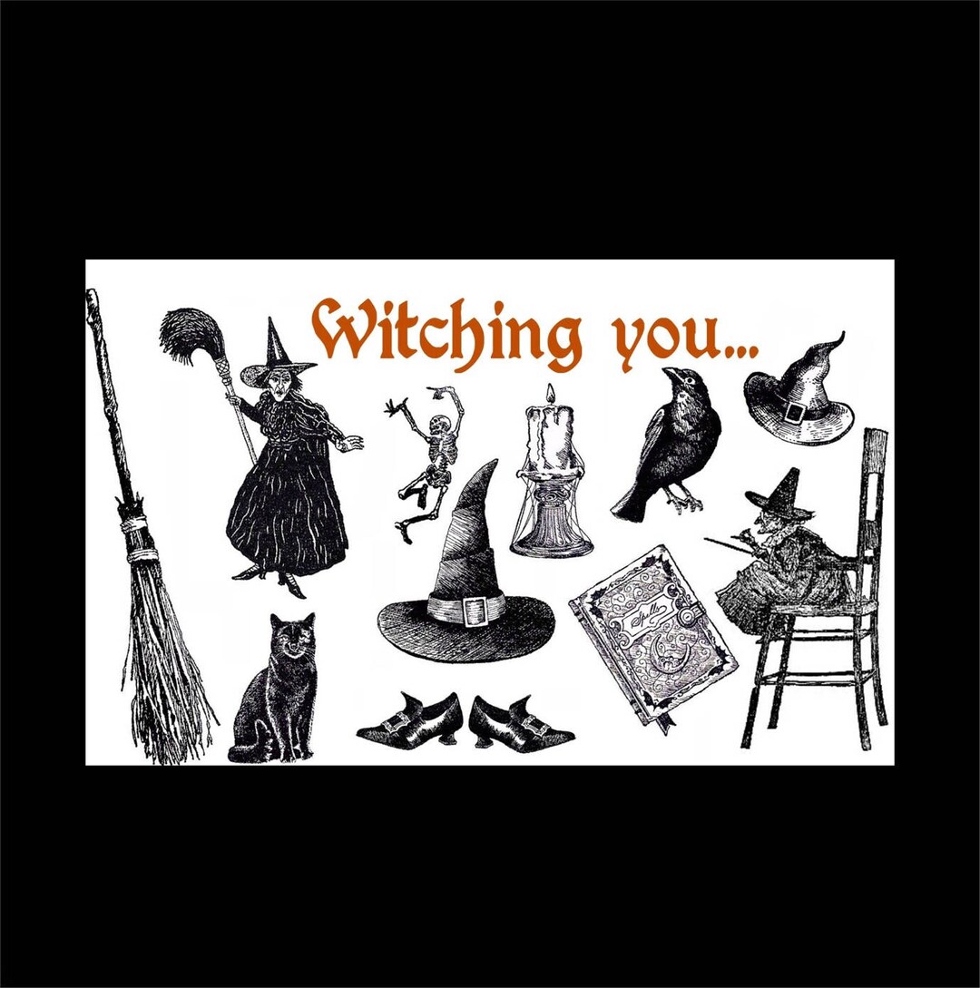 Witch Greeting Card, Halloween Card, Humorous Card, Witch Card, Scary ...