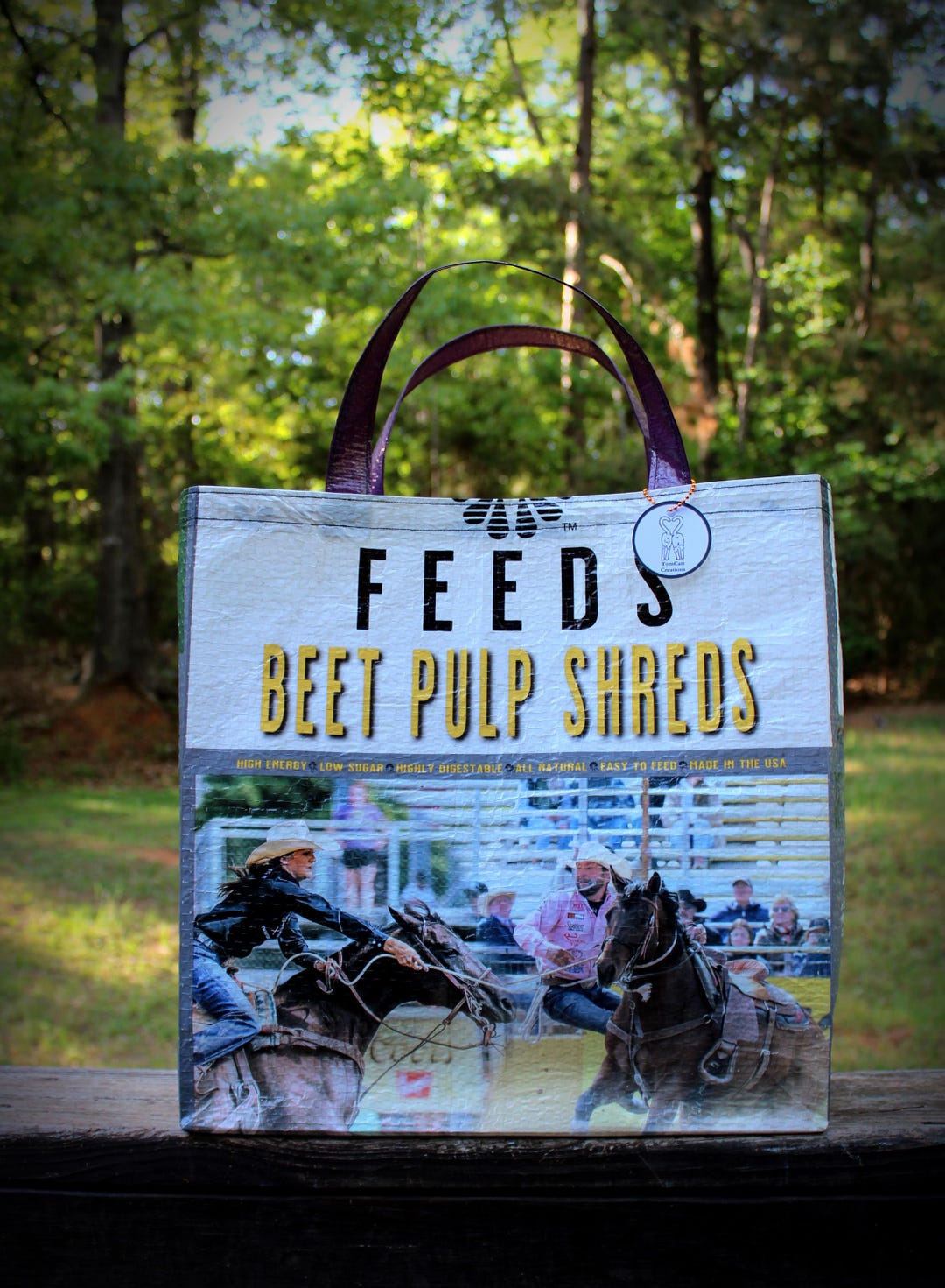 Horse Tote, Cowboy Tote, Feed Sack Bag, Recycled Feedsack, Horse ...