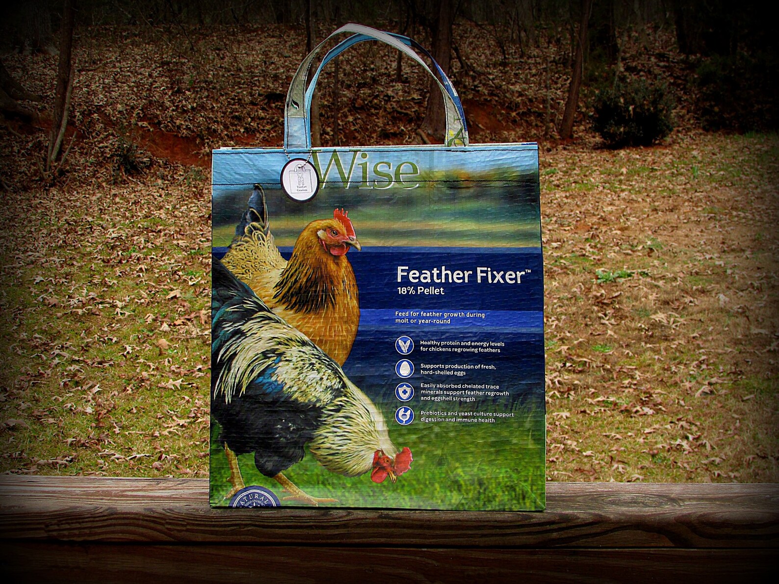 Rooster Tote Bag, Rooster Tote, Feedsack Tote, Chicken Feed Bag ...