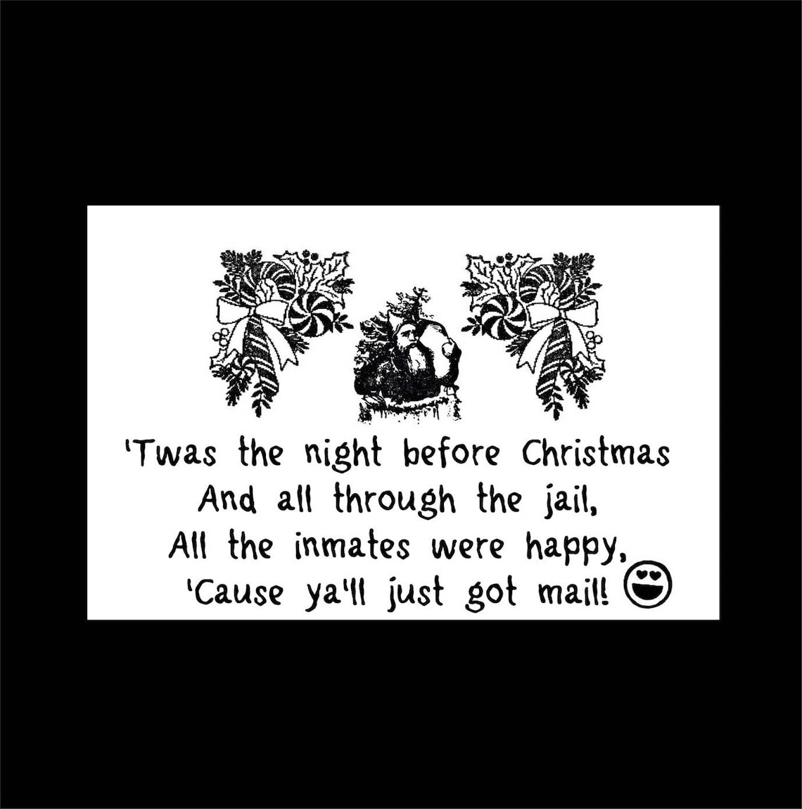 Inmate Christmas Prison Christmas Prison Greeting Card | Etsy