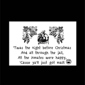 Inmate Christmas, Prison Christmas, Prison Greeting Card, Humorous Card ...