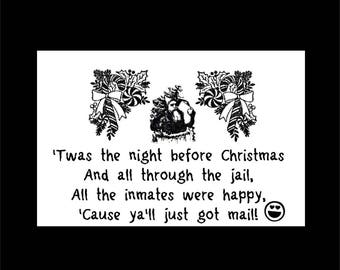 Prison Christmas Card - Etsy